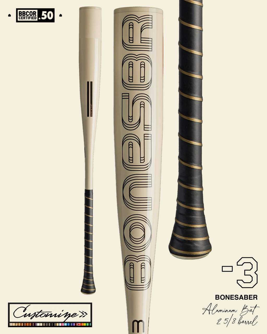 2024 CUSTOM BONESABER BBCOR METAL BASEBALL BAT – Warstic
