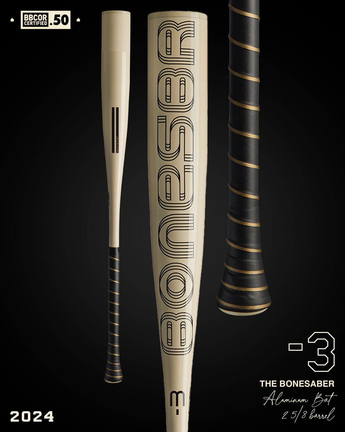 ALL BONESABER METAL BASEBALL BATS