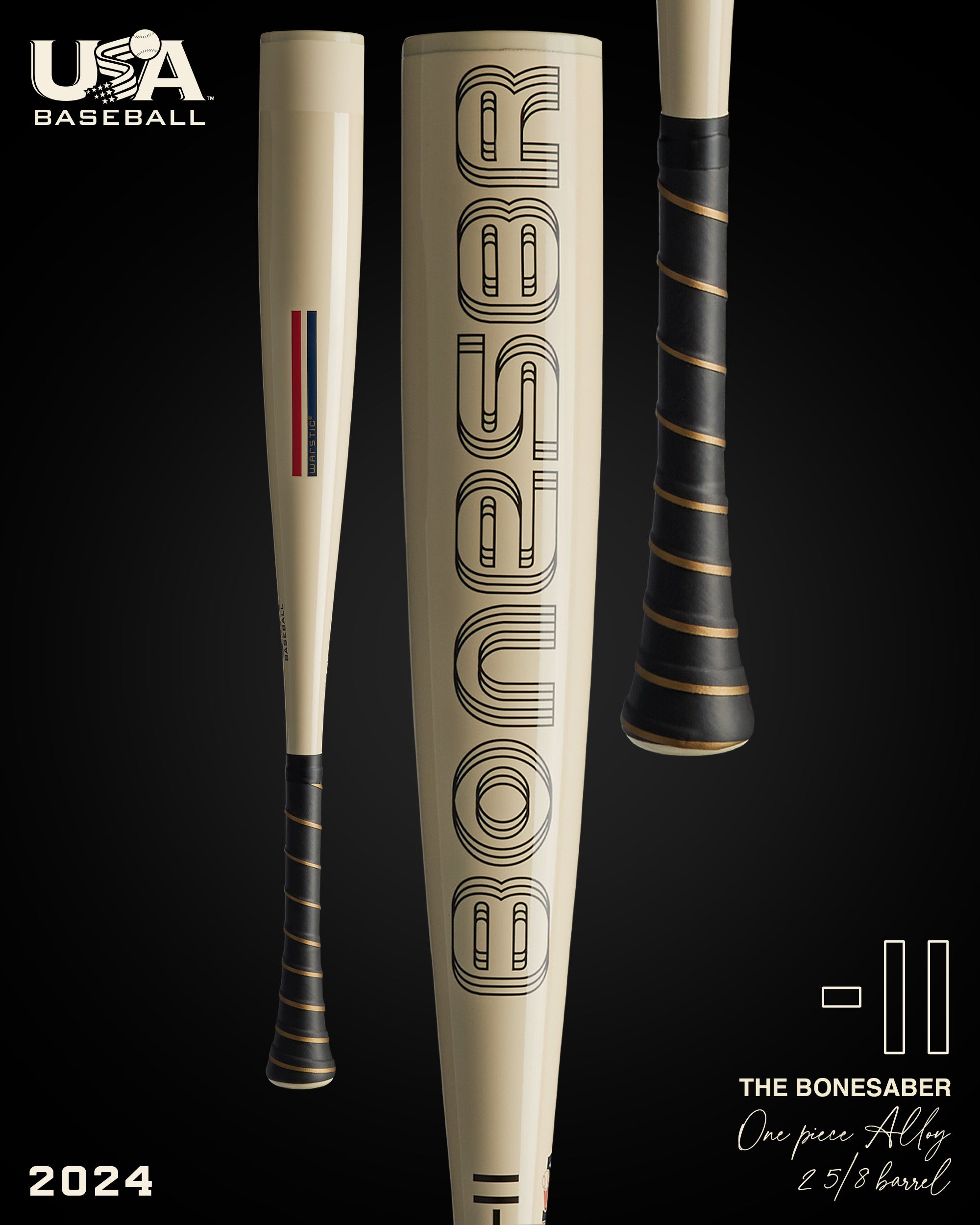 2024 BONESABER USA METAL TEEBALL BAT -11 – Warstic