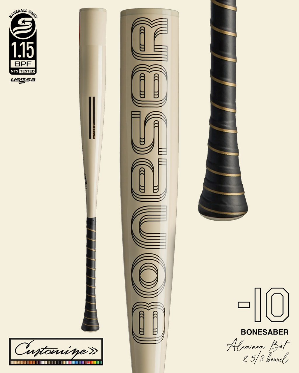 2024 CUSTOM BONESABER USSSA METAL BASEBALL BAT – Warstic