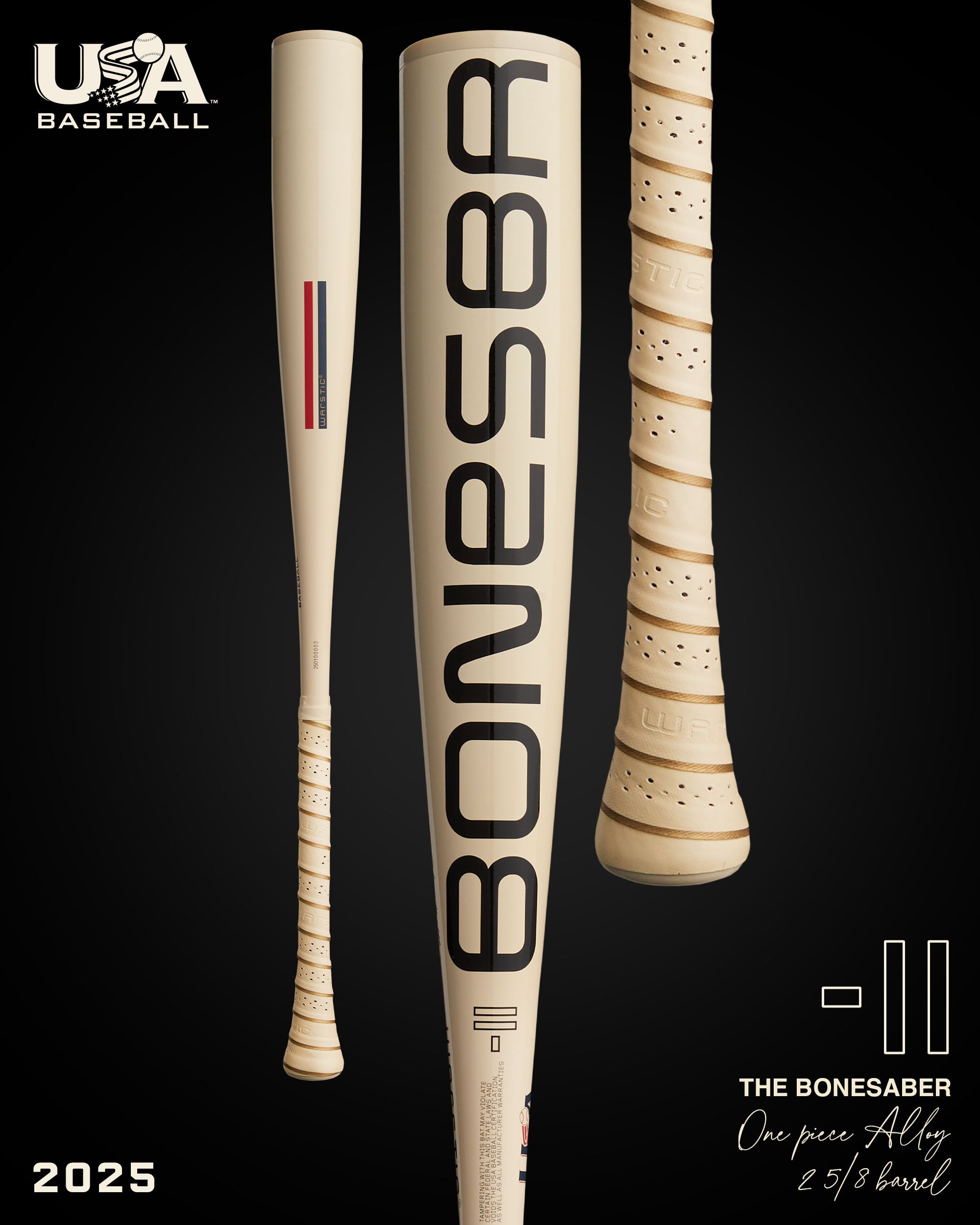 2025 BONESABER USA METAL BASEBALL BAT -11 – Warstic
