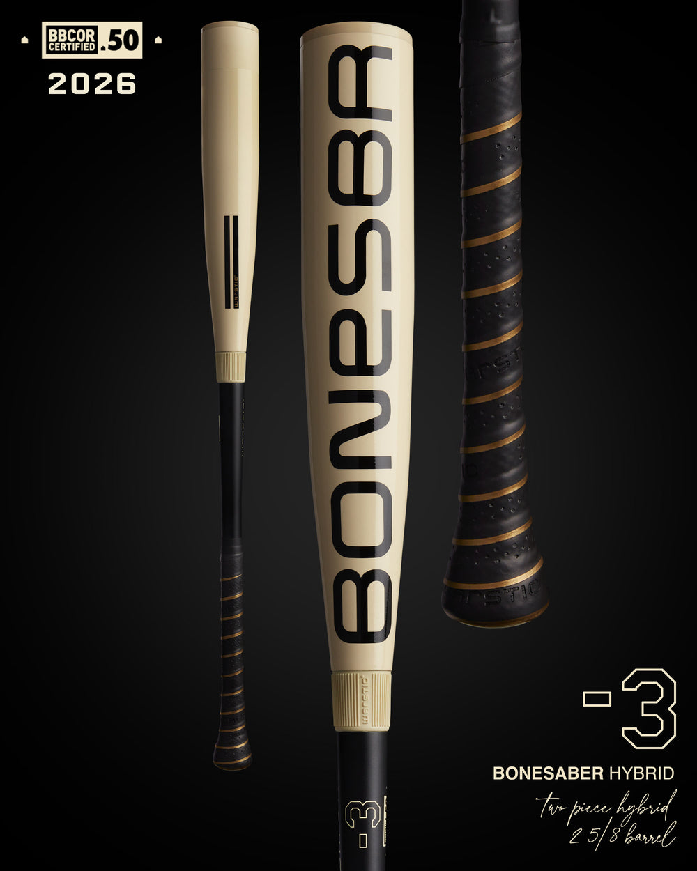 2026 BONESABER HYBRID BBCOR METAL BASEBALL BAT