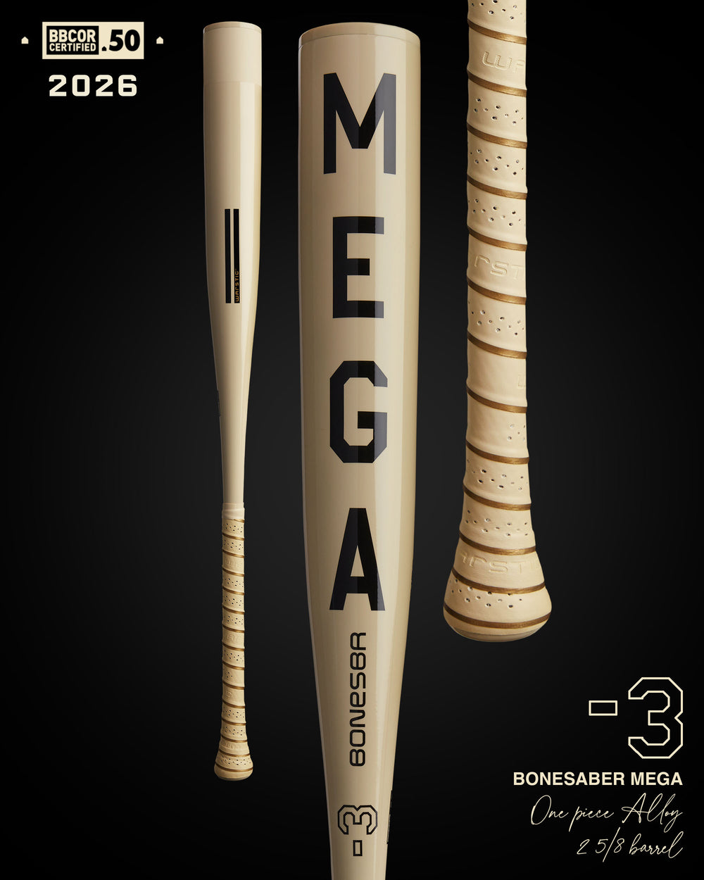 2026 BONESABER MEGA BBCOR METAL BASEBALL BAT