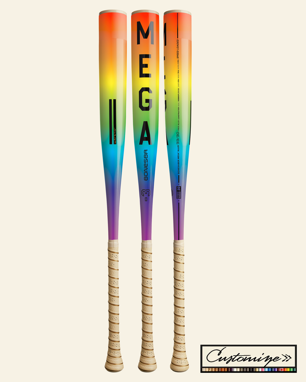 2026 CUSTOM BONESABER MEGA BBCOR METAL BASEBALL BAT – Warstic