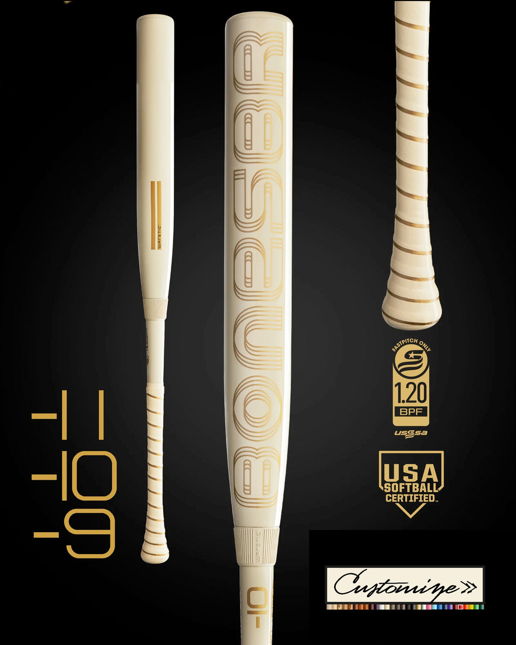 CUSTOM BONESABER USSSA/USA FULL COMPOSITE FASTPITCH BAT – Warstic