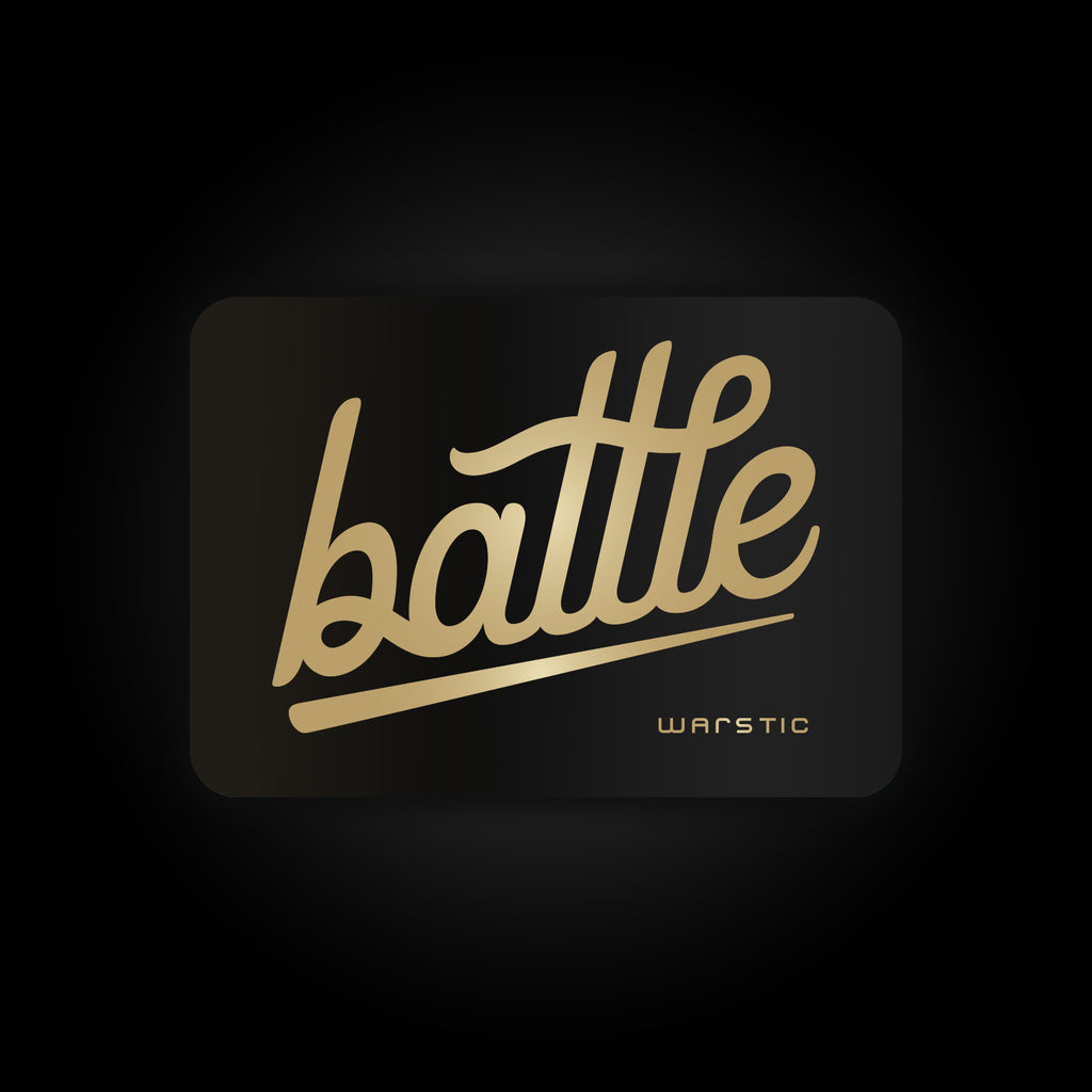 BATTLE LOGO (BLACK/GOLD) STICKER – Warstic